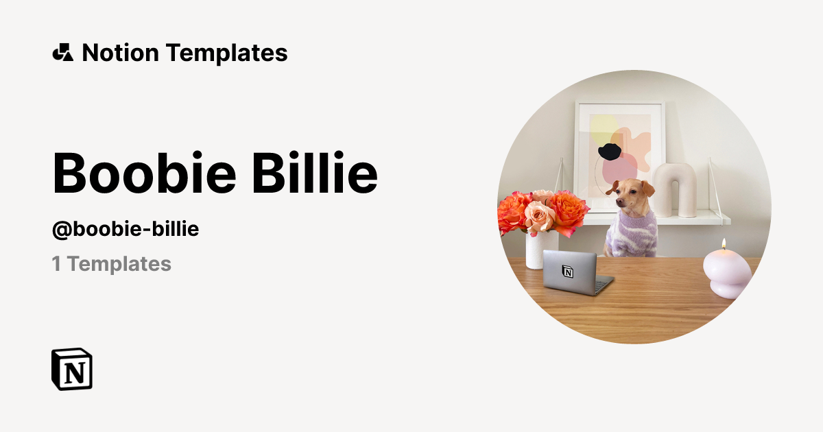 Boobie Billie | Template Creator | Notion Marketplace