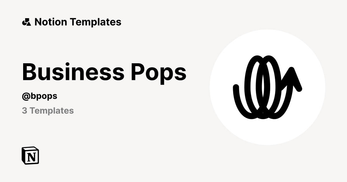 Business Pops | Template Creator | Notion Marketplace