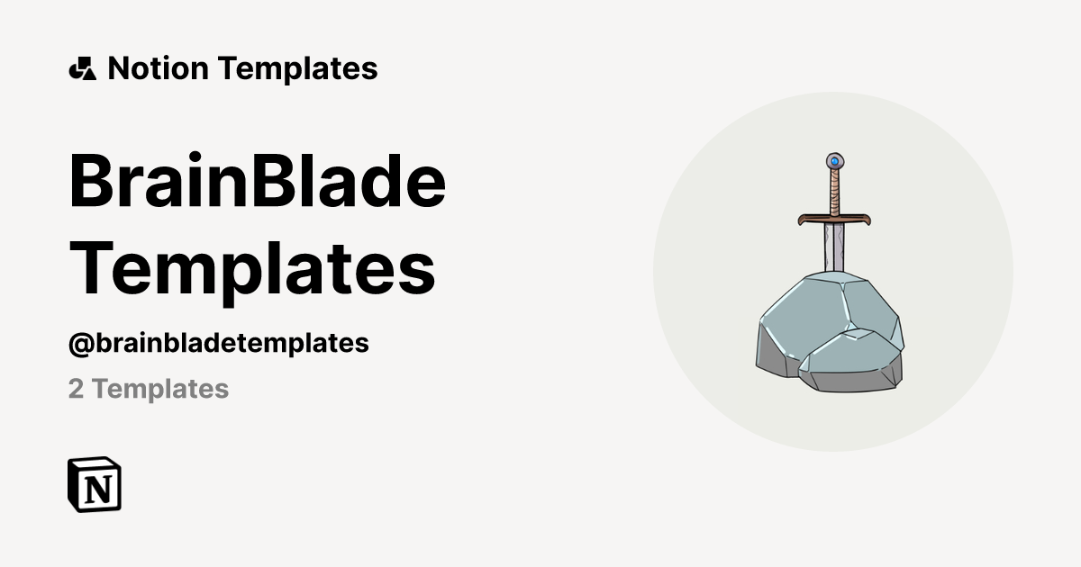 BrainBlade Templates | Template Creator | Notion Marketplace