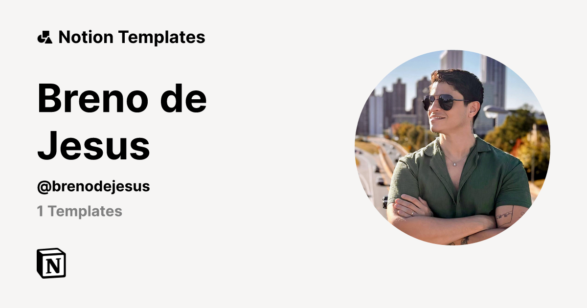 Breno de Jesus | Template Creator | Notion Marketplace