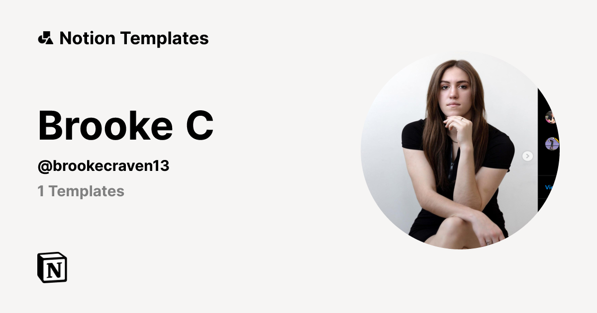 Brooke C | Template Creator | Notion Marketplace
