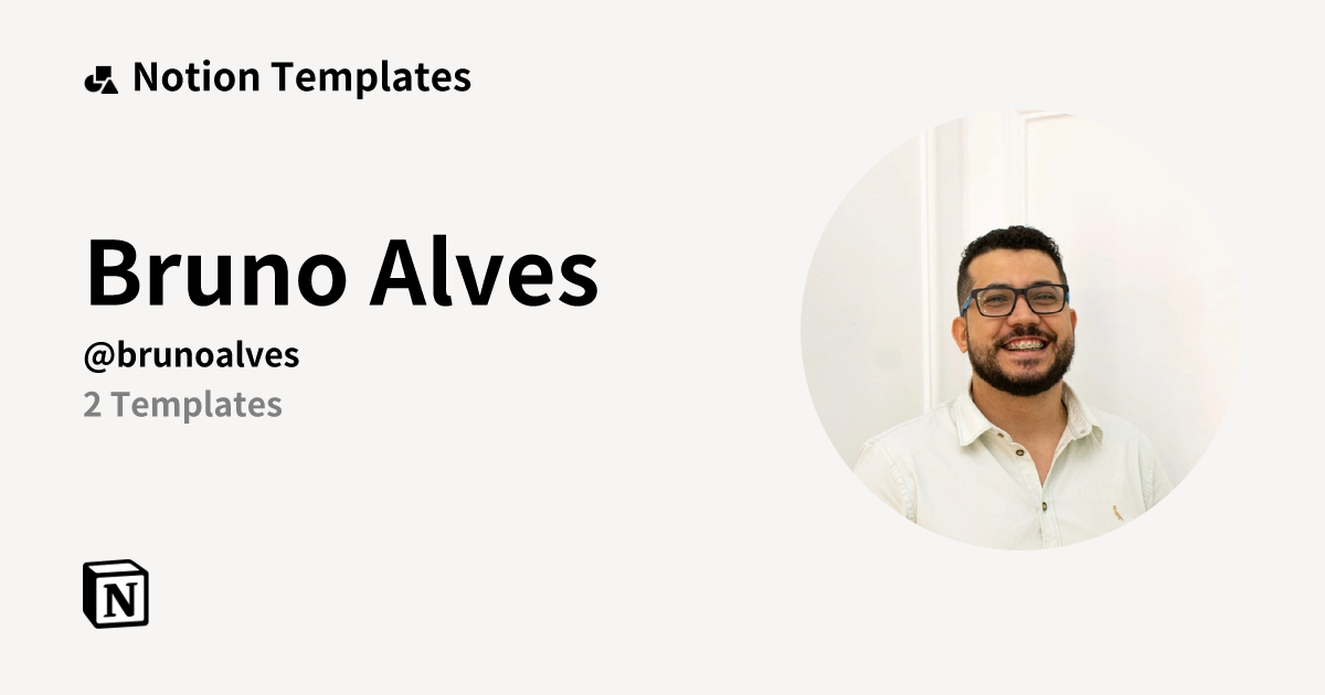 Bruno Alves | Template Creator | Notion Marketplace