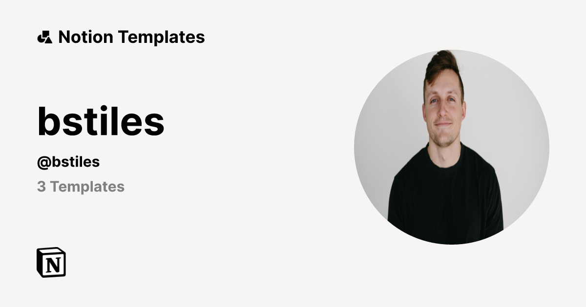 bstiles | Template Creator | Notion Marketplace