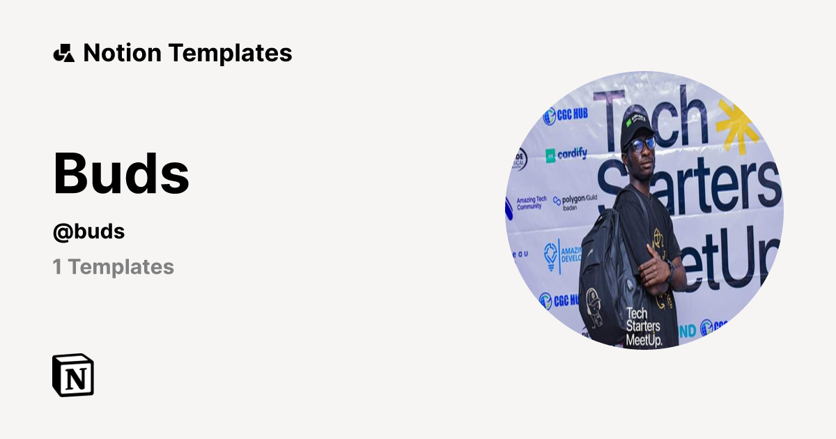 Buds | Template Creator | Notion Marketplace