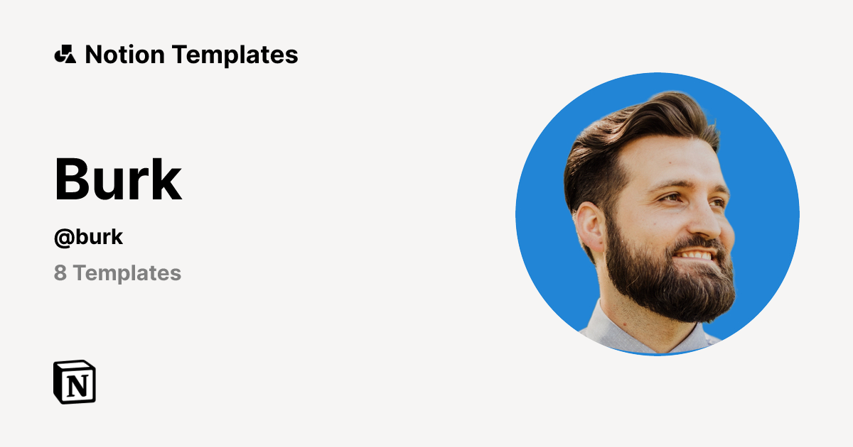 Burk | Template Creator | Notion Marketplace