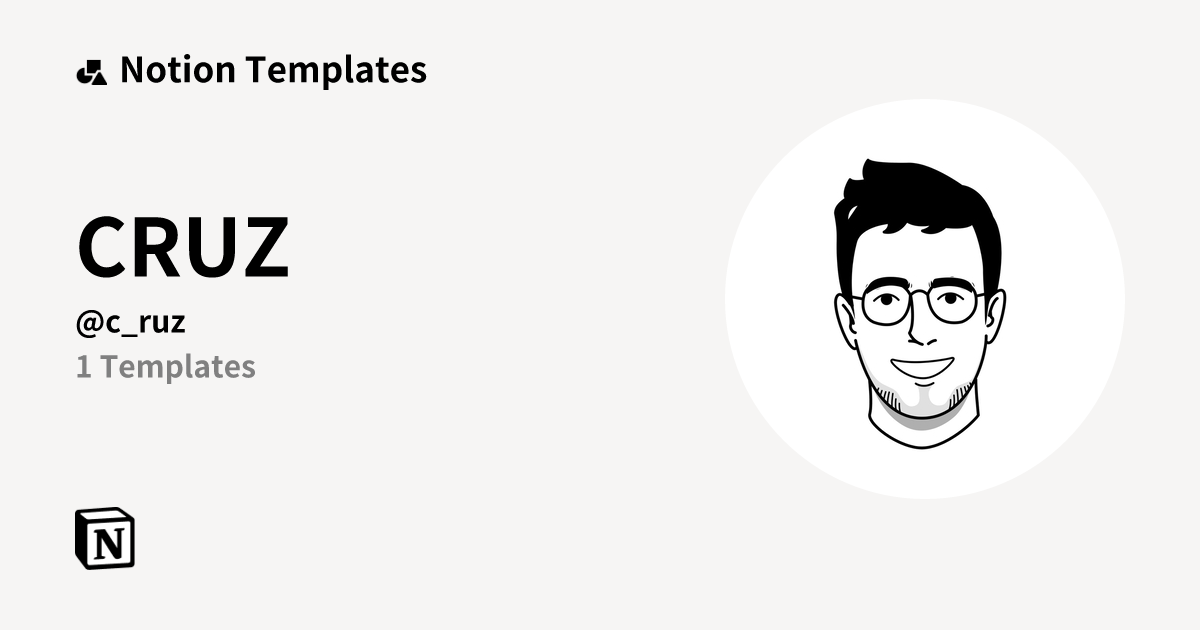 CRUZ | Template Creator | Notion Marketplace