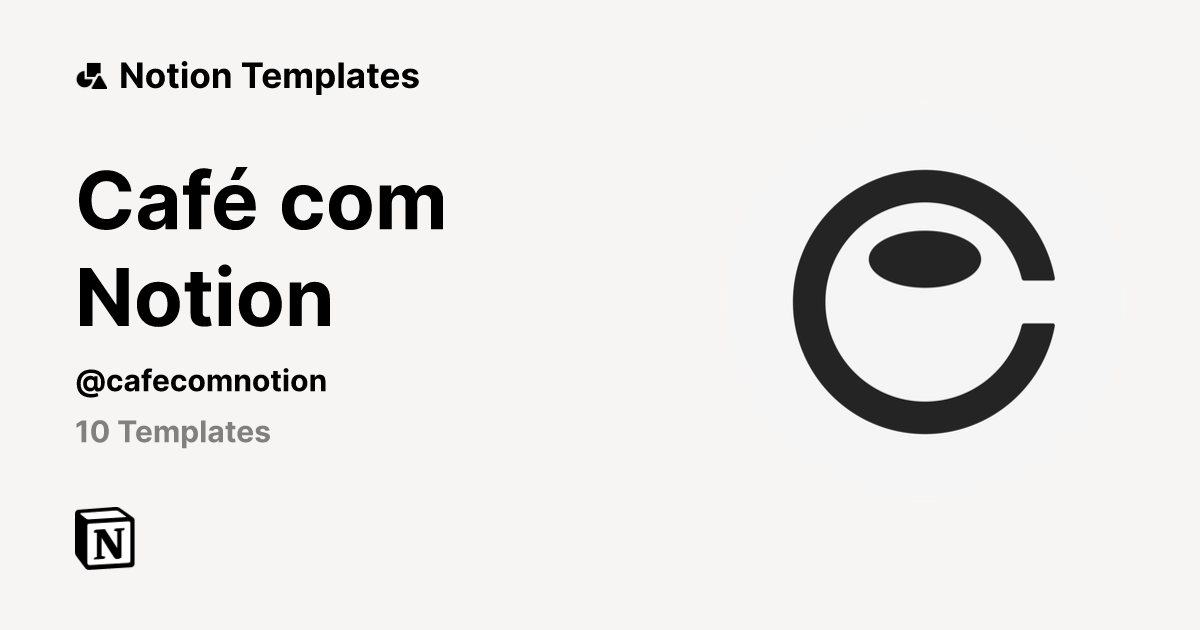 Café com Notion | Template Creator | Notion Marketplace