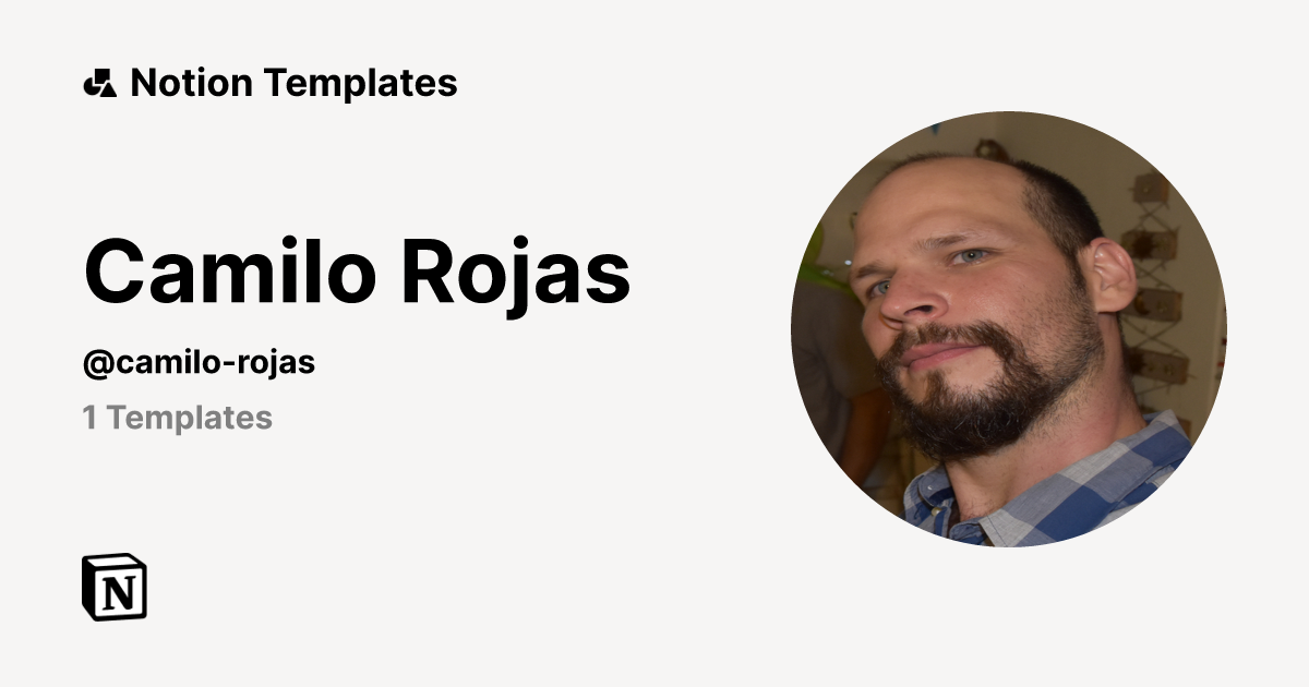 Camilo Rojas | Template Creator | Notion Marketplace