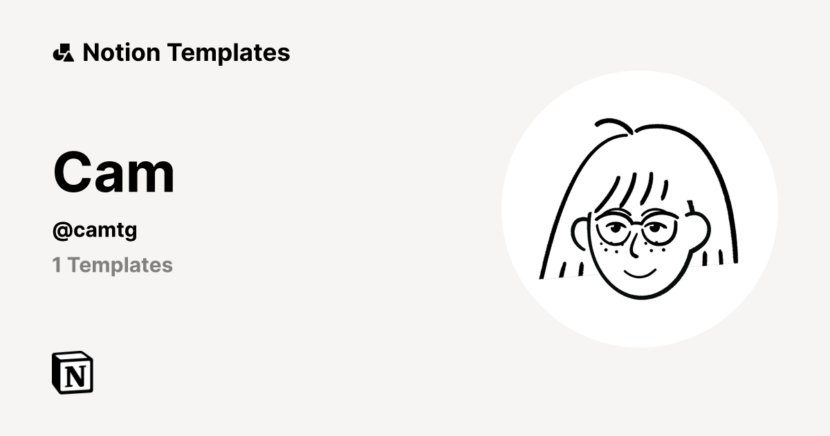 Cam | Template Creator | Notion Marketplace