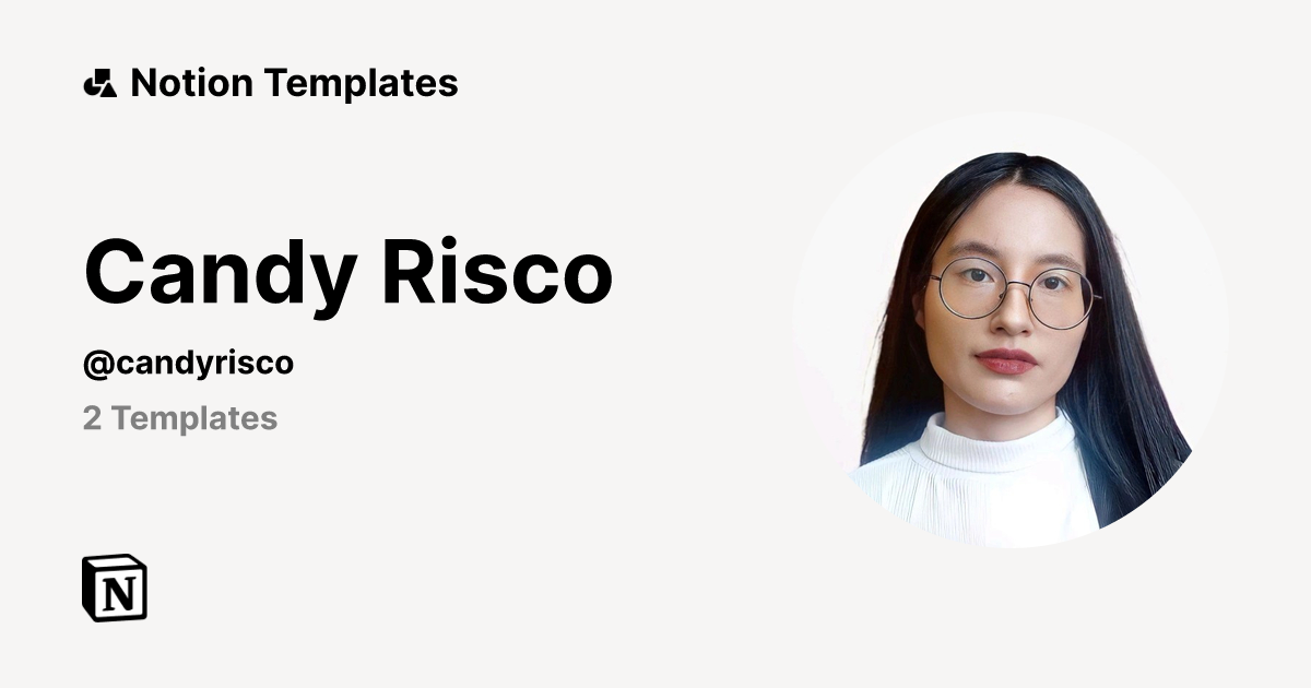 Candy Risco | Template Creator | Notion Marketplace