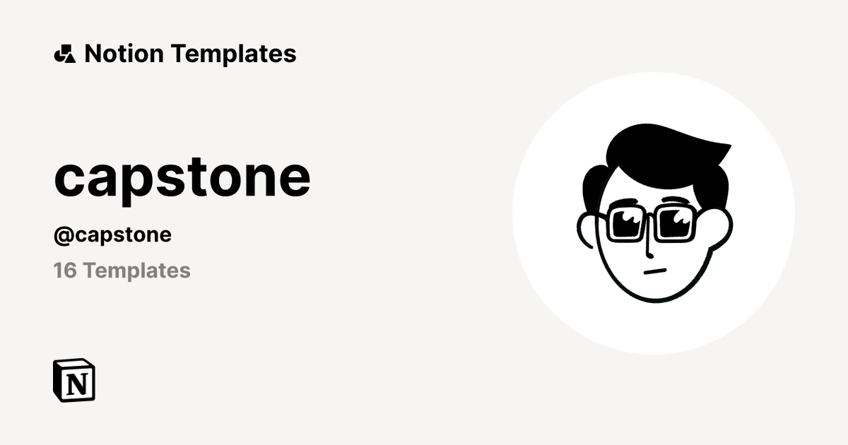 capstone | Template Creator | Notion Marketplace