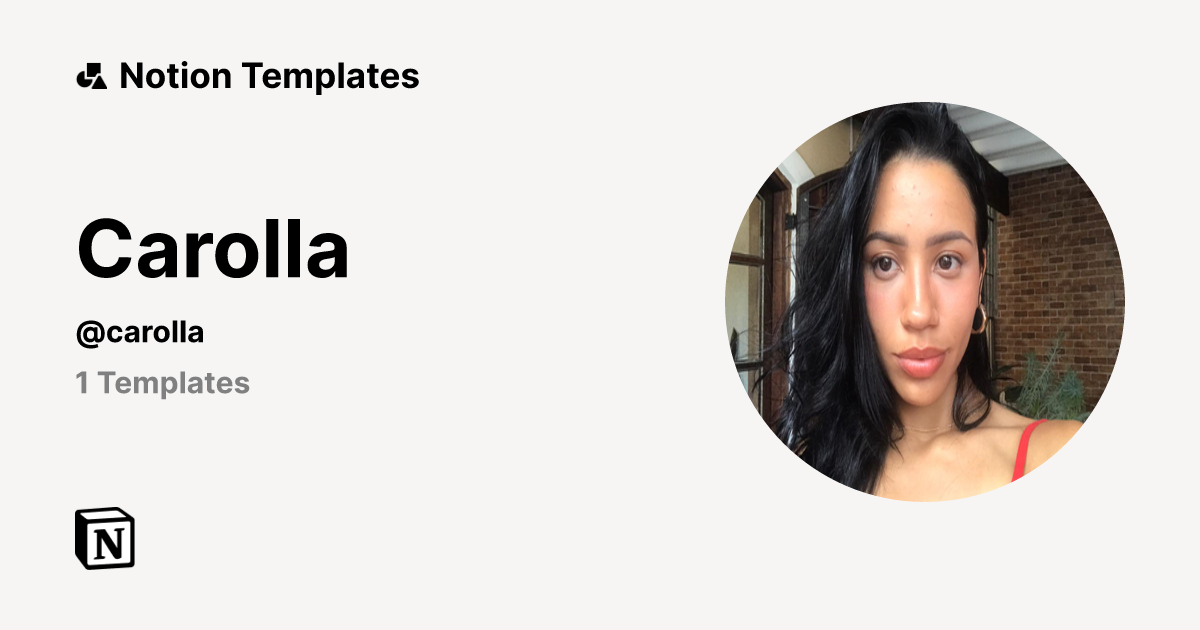 Carolla | Template Creator | Notion Marketplace