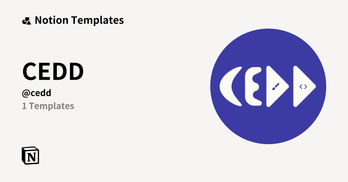 CEDD | Template Creator | Notion Marketplace