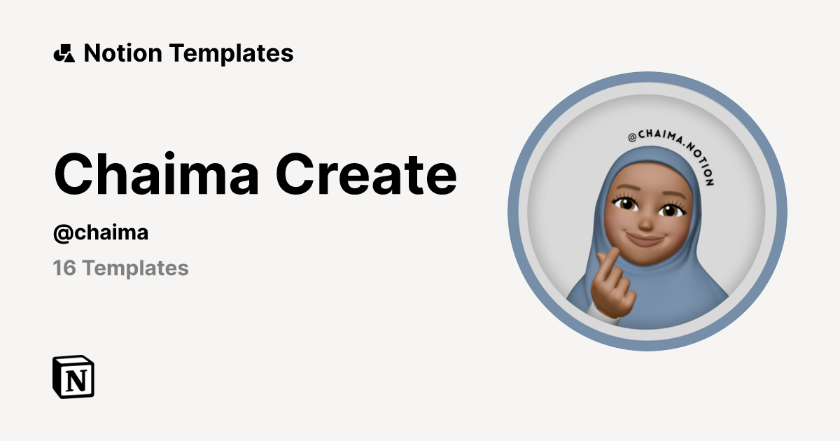 Chaima Create | Template Creator | Notion Marketplace