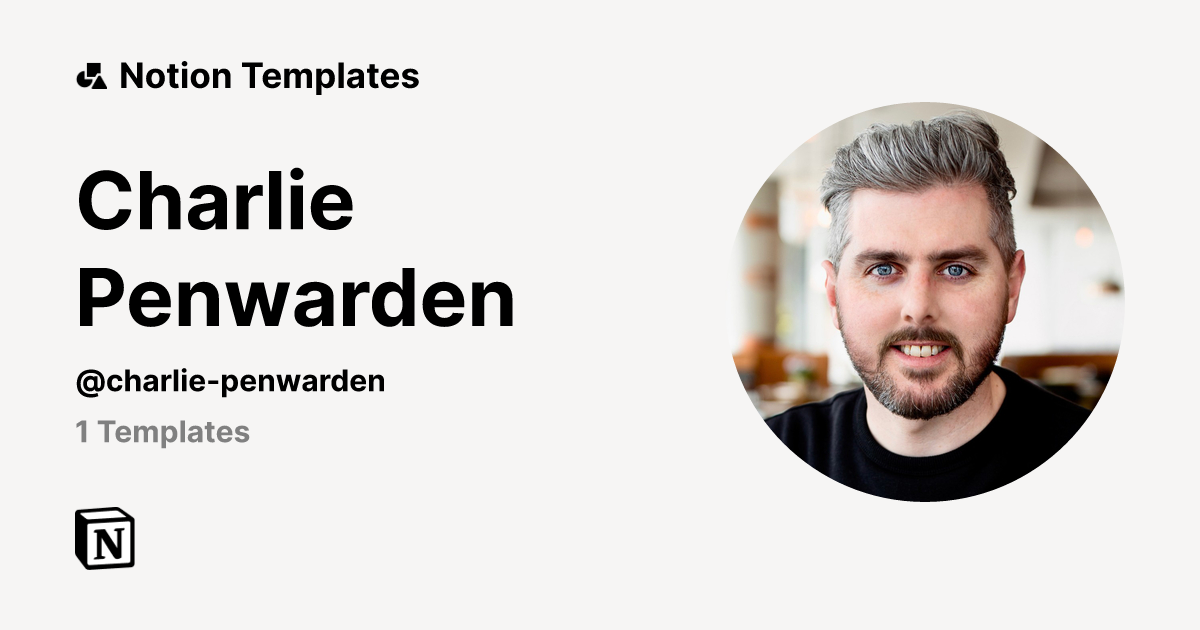 Charlie Penwarden | Template Creator | Notion Marketplace
