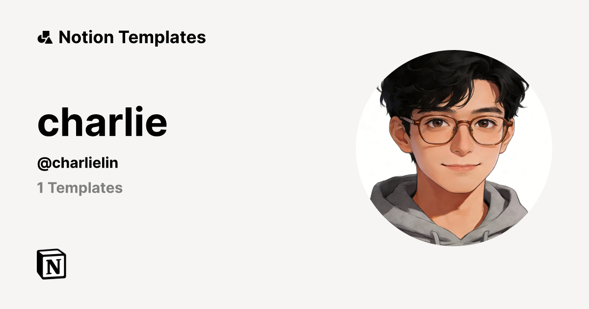 charlie | Template Creator | Notion Marketplace