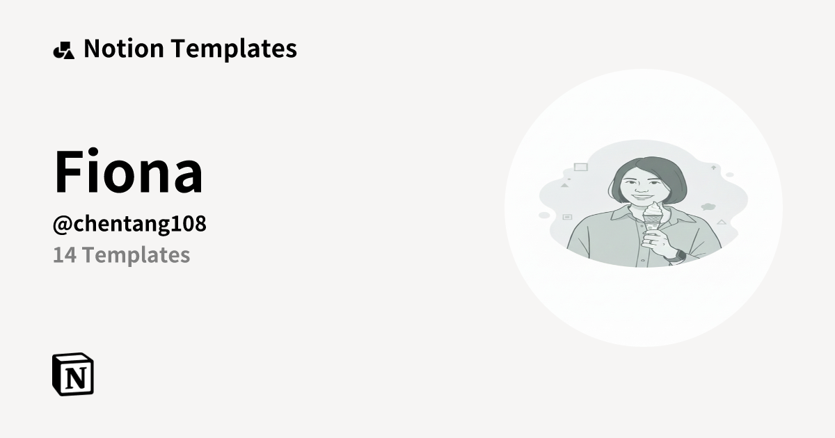 Fiona | Template Creator | Notion Marketplace