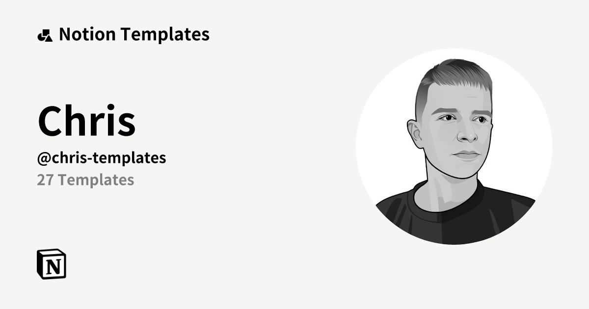 Chris | Template Creator | Notion Marketplace