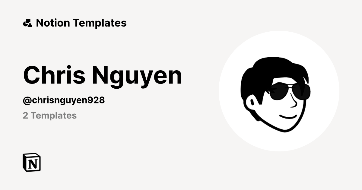 Chris Nguyen | Template Creator | Notion Marketplace