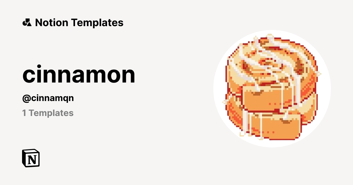 cinnamon | Template Creator | Notion Marketplace