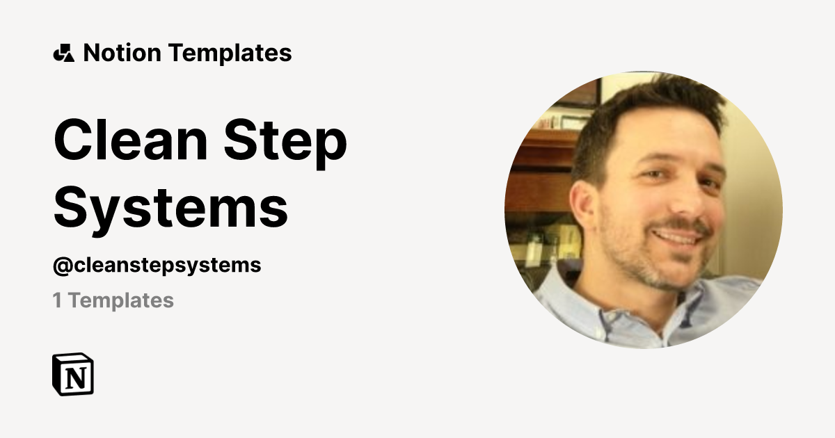 Clean Step Systems | Template Creator | Notion Marketplace