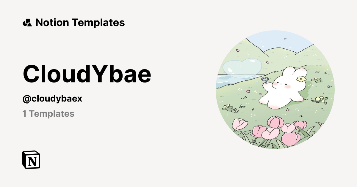 CloudYbae | Template Creator | Notion Marketplace
