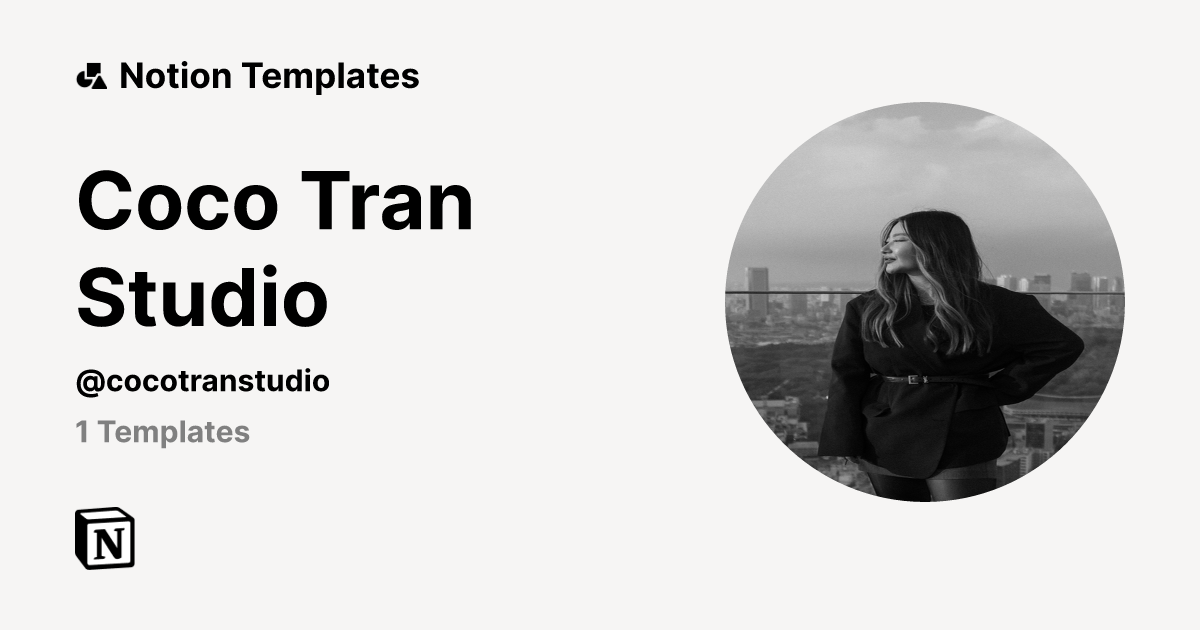 Coco Tran Studio | Template Creator | Notion Marketplace