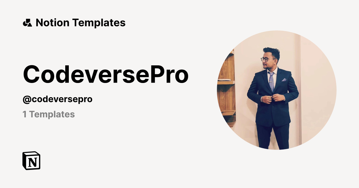 CodeversePro | Template Creator | Notion Marketplace