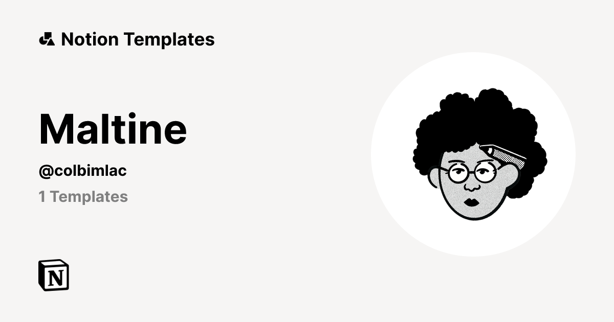Maltine | Template Creator | Notion Marketplace