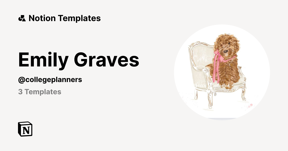 Emily Graves | Template Creator | Notion Marketplace