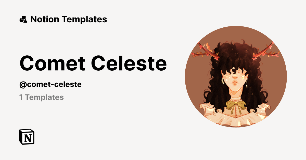 Comet Celeste | Template Creator | Notion Marketplace