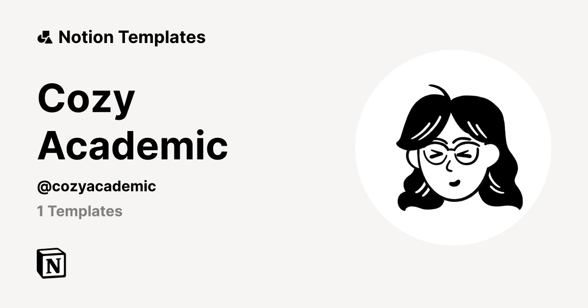 Cozy Academic | Template Creator | Notion Marketplace