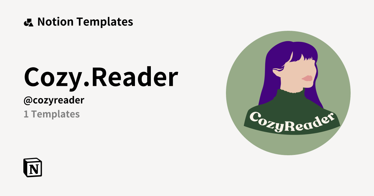 Cozy.Reader | Template Creator | Notion Marketplace