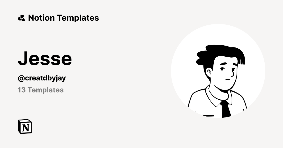 Jesse | Template Creator | Notion Marketplace