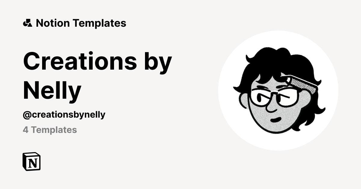 Creations by Nelly | Template Creator | Notion Marketplace