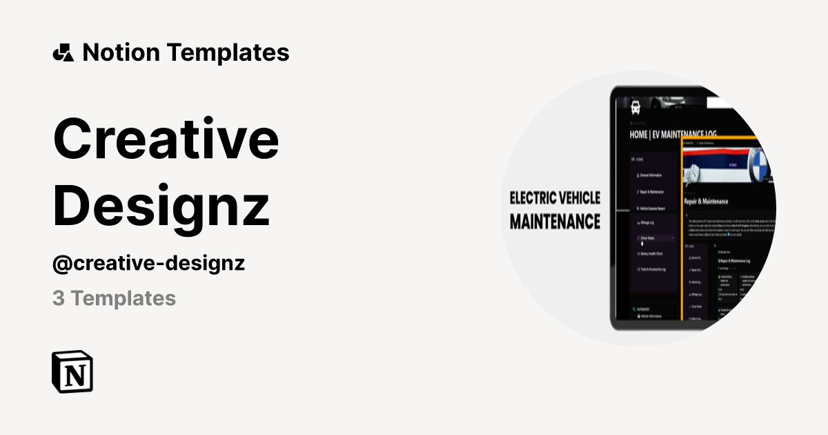 Creative Designz | Template Creator | Notion Marketplace