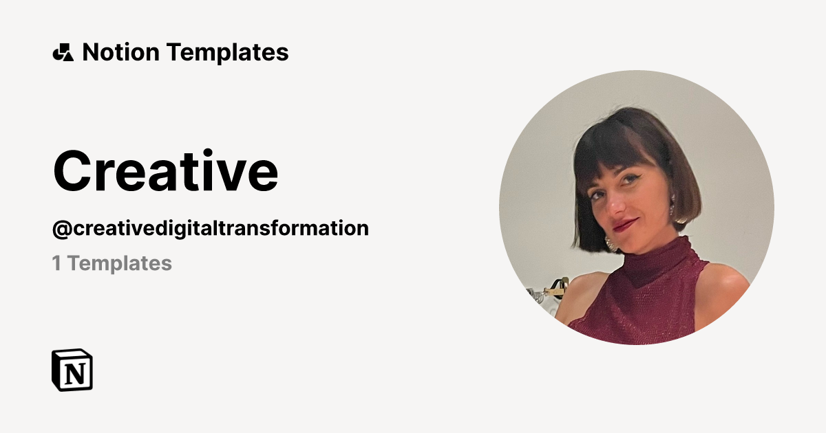 Creative | Template Creator | Notion Marketplace