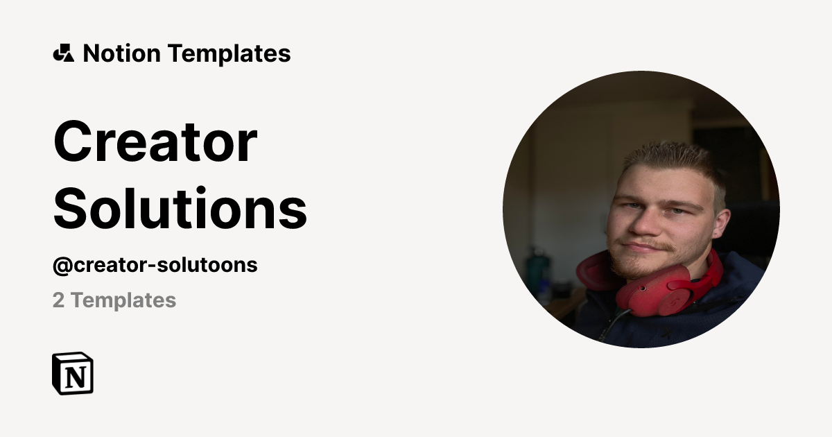 Creator Solutions | Template Creator | Notion Marketplace