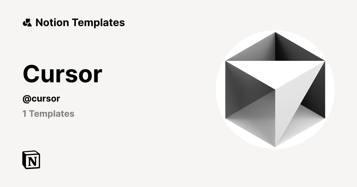 Cursor | Template Creator | Notion Marketplace