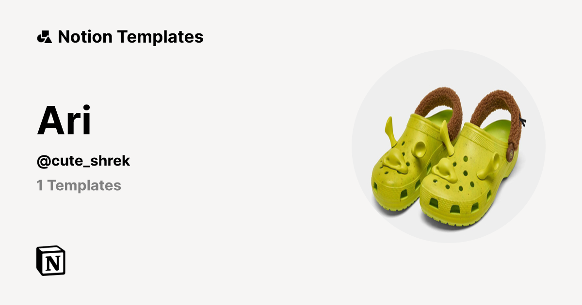 Ari | Template Creator | Notion Marketplace