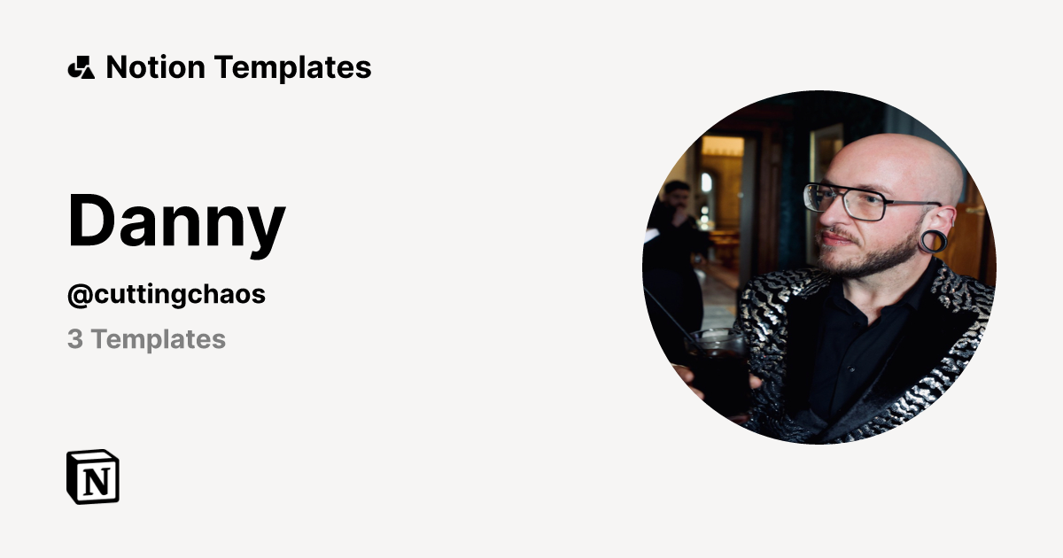 Danny | Template Creator | Notion Marketplace