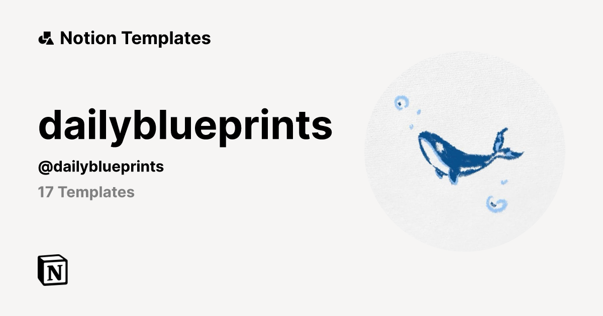 dailyblueprints | Template Creator | Notion Marketplace