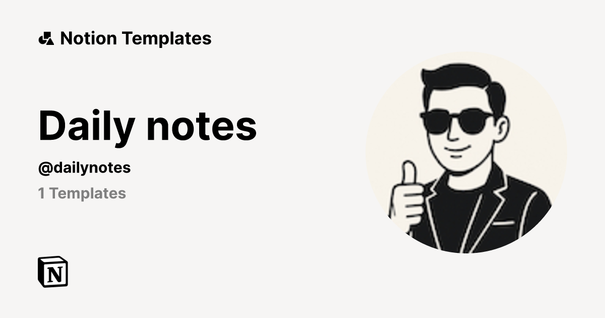 Daily notes | Template Creator | Notion Marketplace