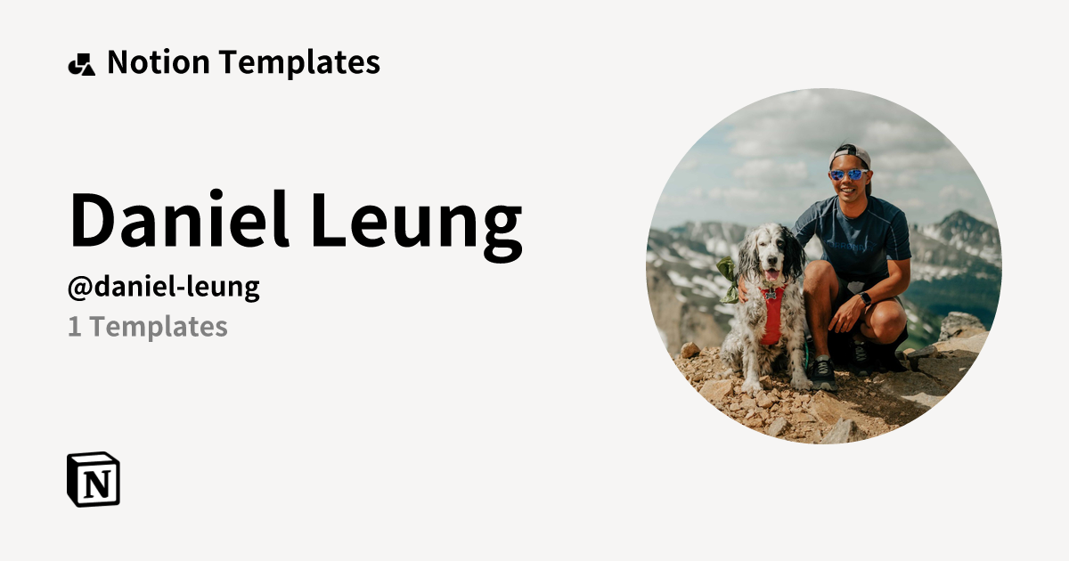 Daniel Leung | Template Creator | Notion Marketplace