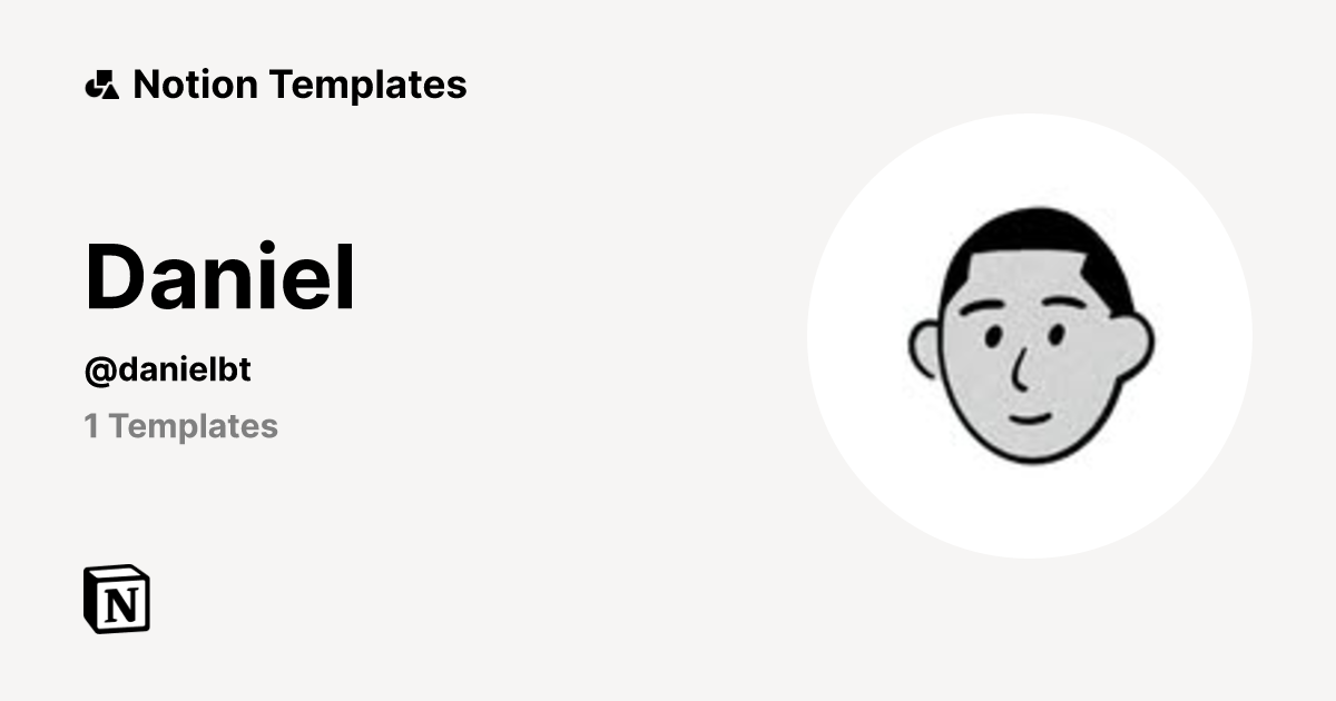 Daniel | Template Creator | Notion Marketplace