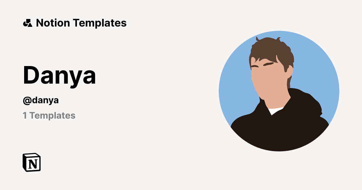 Danya | Template Creator | Notion Marketplace