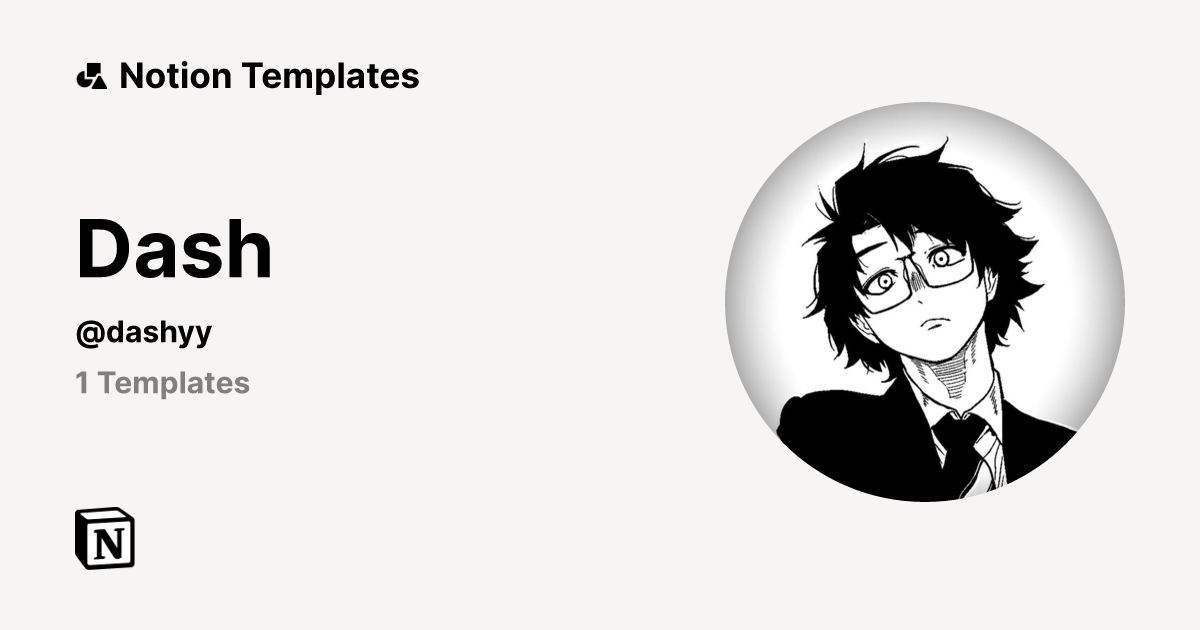 Dash | Template Creator | Notion Marketplace