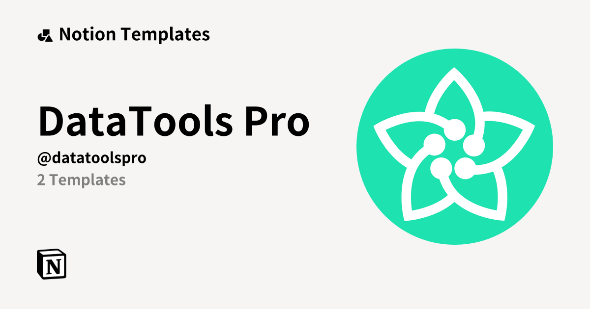 Datatools Pro Template Creator Notion Marketplace