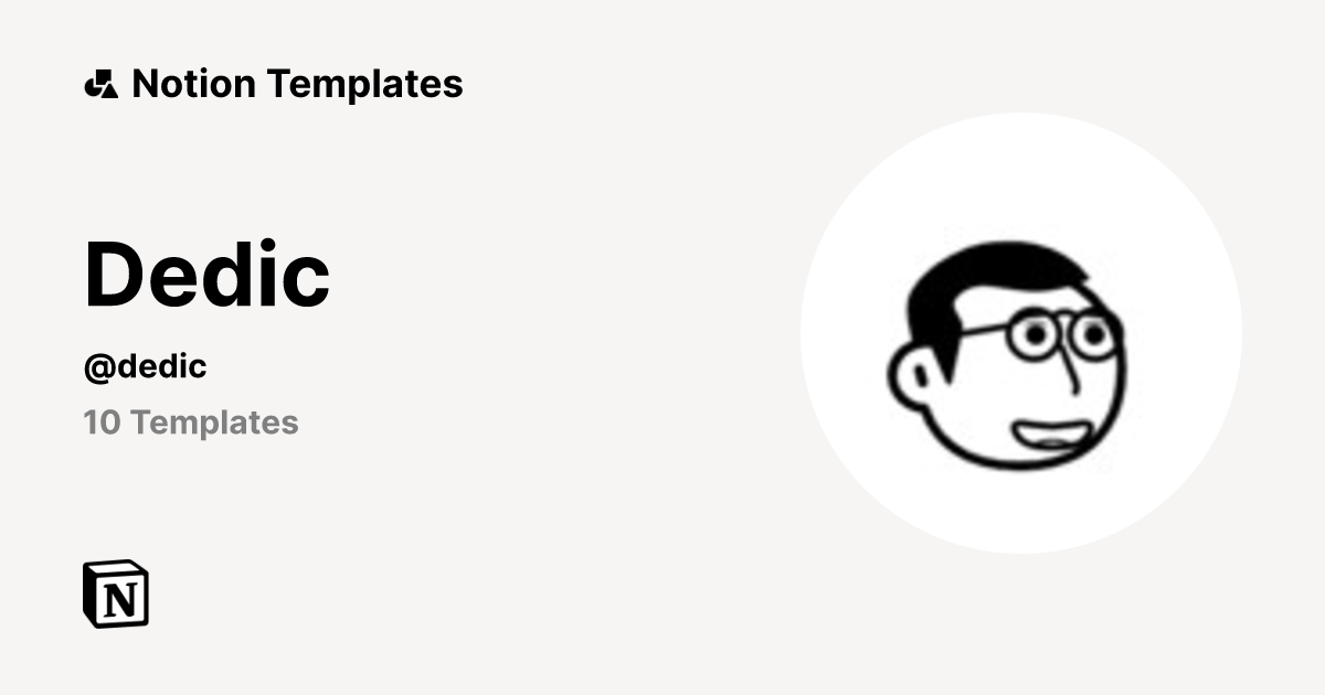 Dedic | Template Creator | Notion Marketplace
