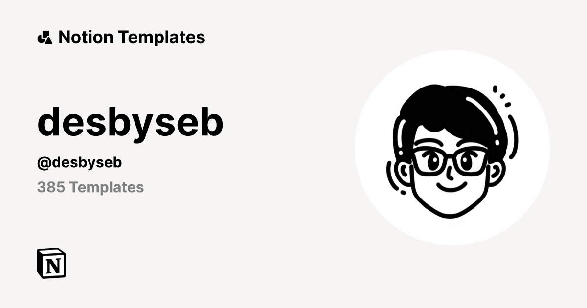 desbyseb | Template Creator | Notion Marketplace